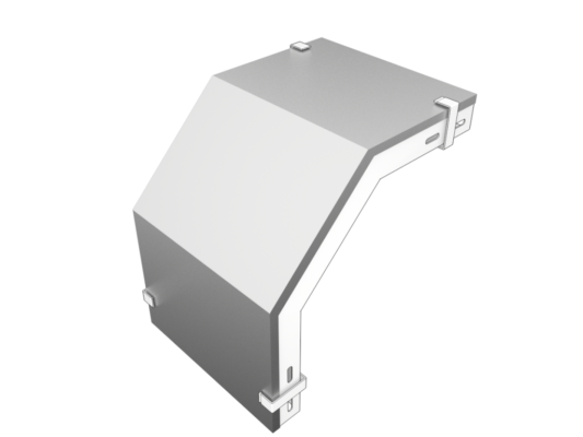 Vertical 90º Outside Bend Cover (Stable) Cable Tray With Return Flanged ...