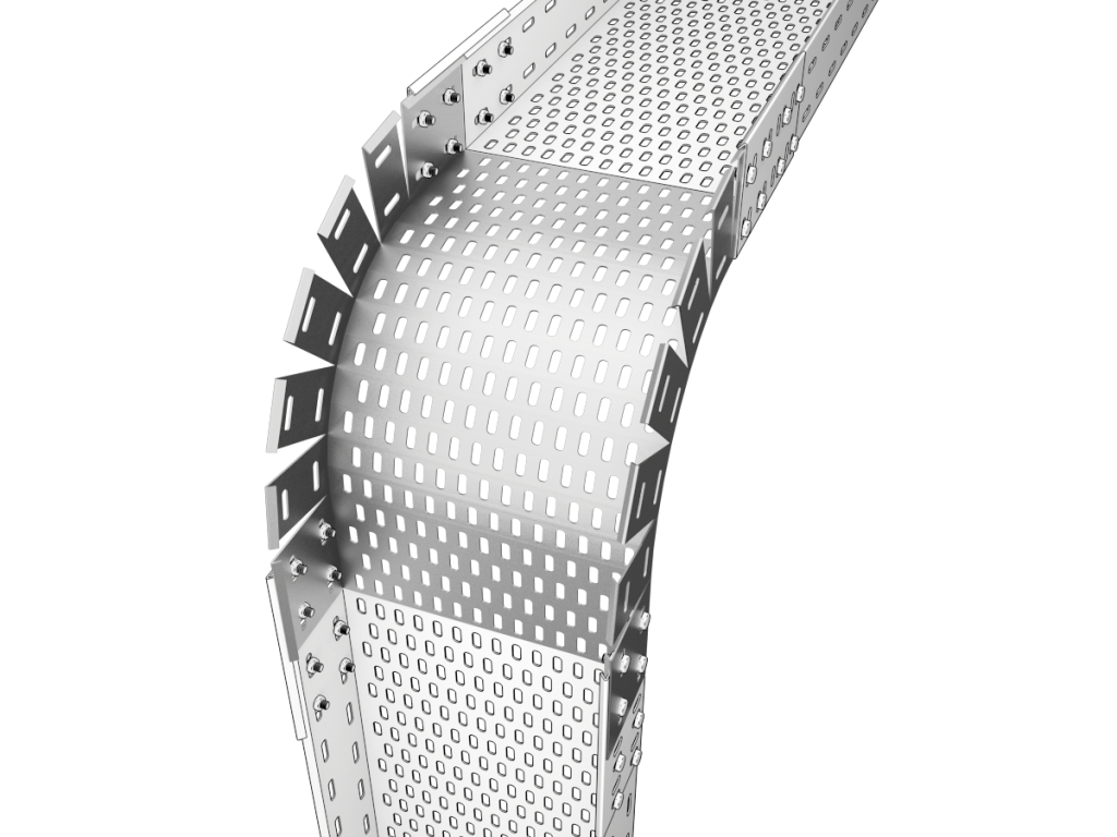 90º Vertical Outside Bend (Convex Riser) H40 - Cable Tray with Return ...