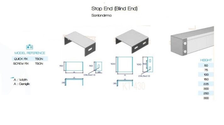 Stop End (Blind End) - Steel Cable Trunking - Cable Trunking - Cable ...